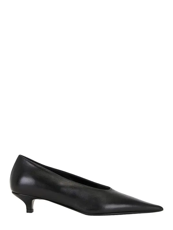 TOTEME Sharp Nappa Kitten Pumps - Black