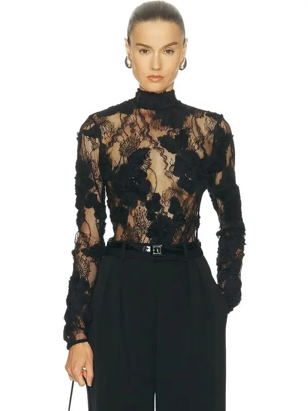 AKNVAS Freja Lace Top - Black
