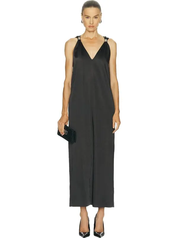 Brandon Maxwell Keke Long Dress - Black