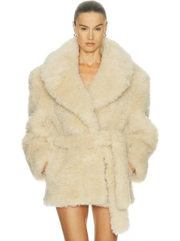 Stella McCartney Short Teddy Jacket - Oat