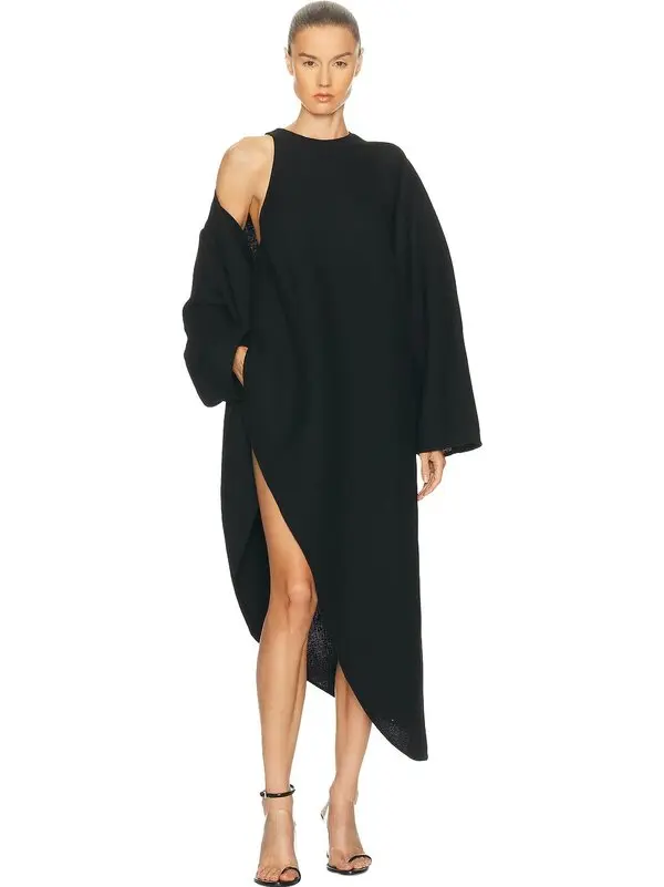 Alaïa Long Wrap Dress - Noir Alaia