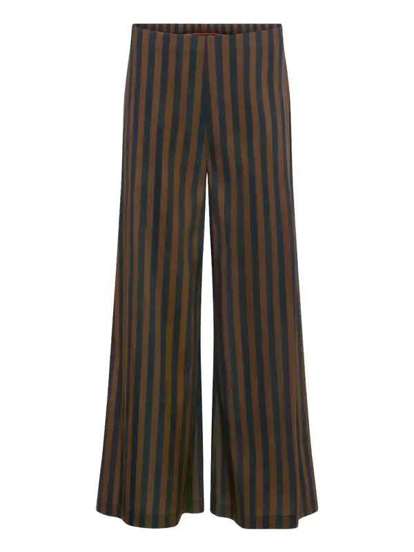 SIMONMILLER Toni Striped Poplin Trousers - Brown