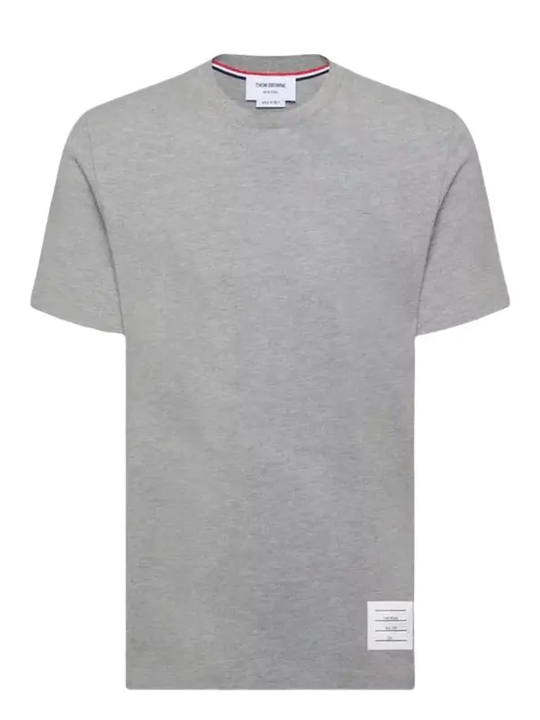 Thom Browne Stripe-detail T-shirt - Grey
