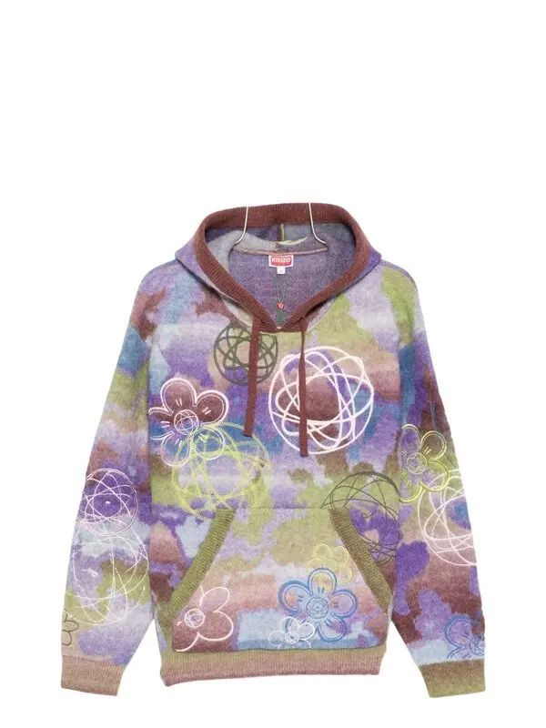 Kenzo Wool-blend Slouchy Hoodie - Multicolour