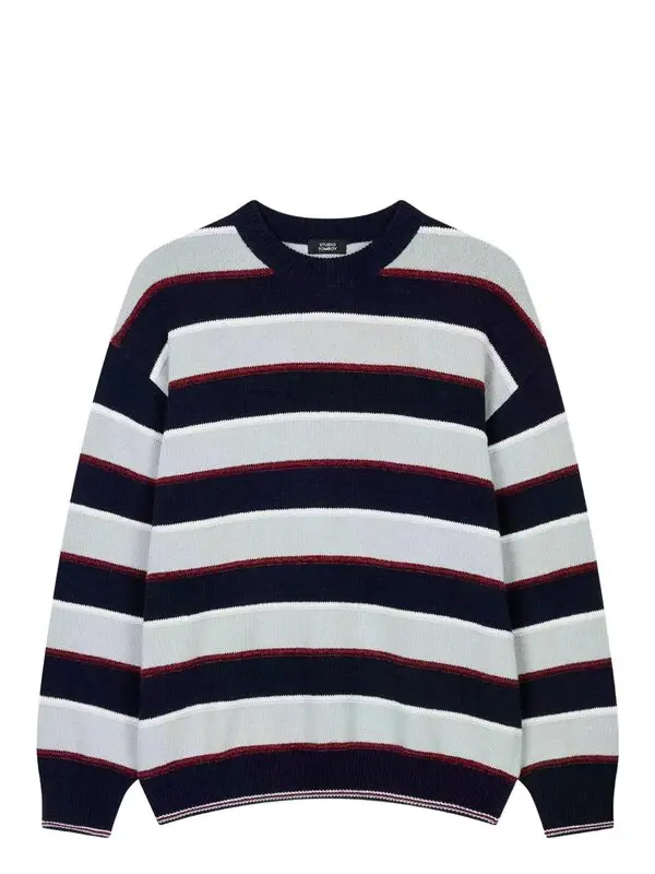 STUDIO TOMBOY Multi-stripes Wool-blend Sweater - Blue