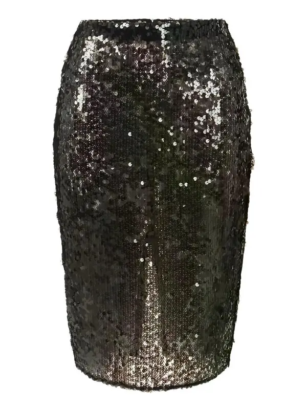 Elisabetta Franchi Sequin-embellished Midi Skirt - Black