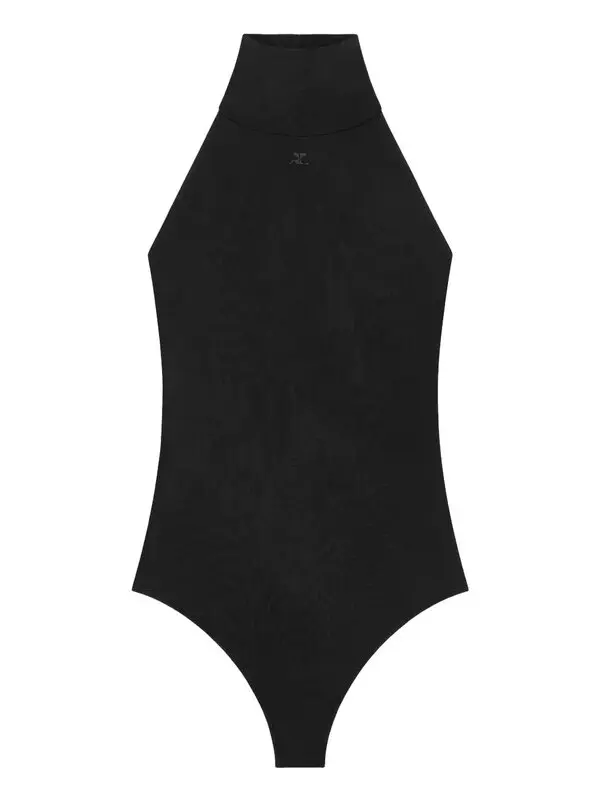 COURREGES Halter-neck Jersey Bodysuit - Black