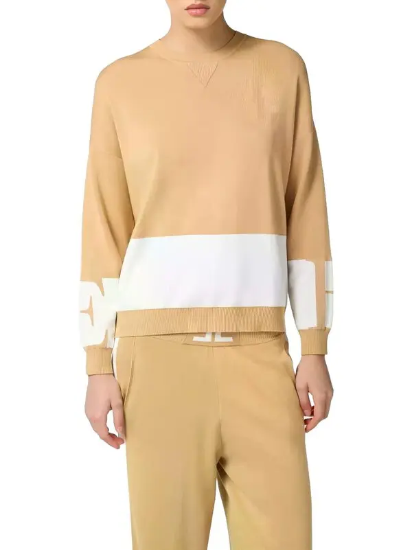 Elisabetta Franchi Belt-fastening Cardigan With Patch Pockets - Neutrals