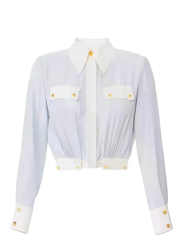 Elisabetta Franchi Two-tone Buttoned Shirt - Blue