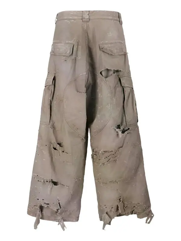 Balenciaga Distressed Cargo Pants - Brown