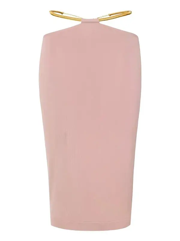 Elisabetta Franchi Cut-out Snake Belt Skirt - Pink