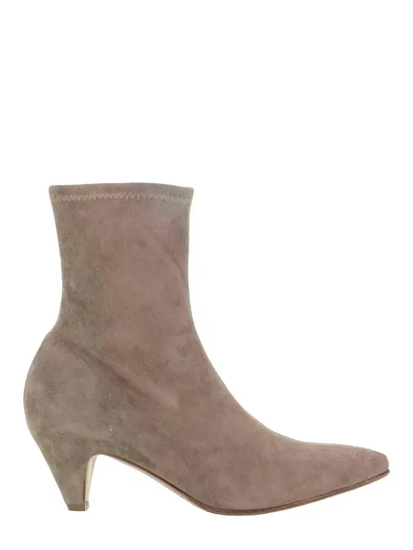 DEL CARLO Pointed Suede Boots - Brown