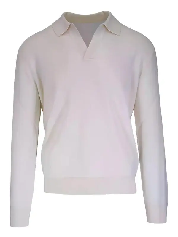 Zegna Long-sleeve Polo Shirt - Neutrals