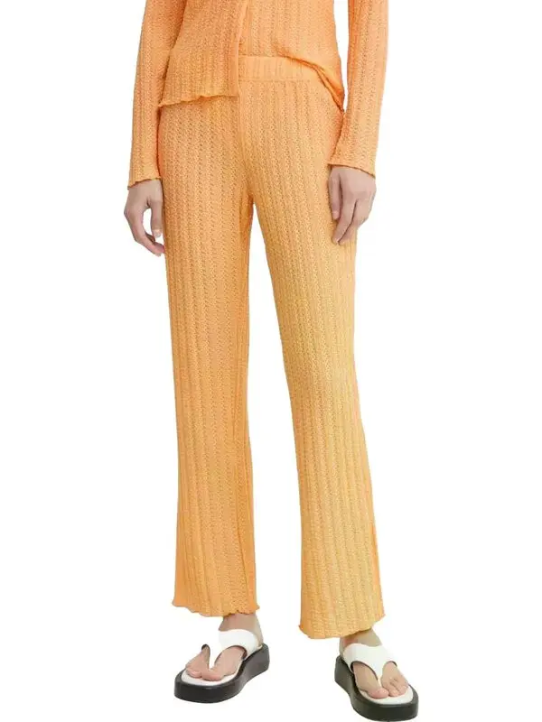 RÉSUMÉ Textured Knit Trousers - Orange