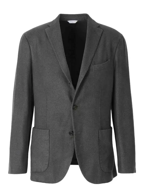 Boglioli Lapel Buttoned Blazer - Grey