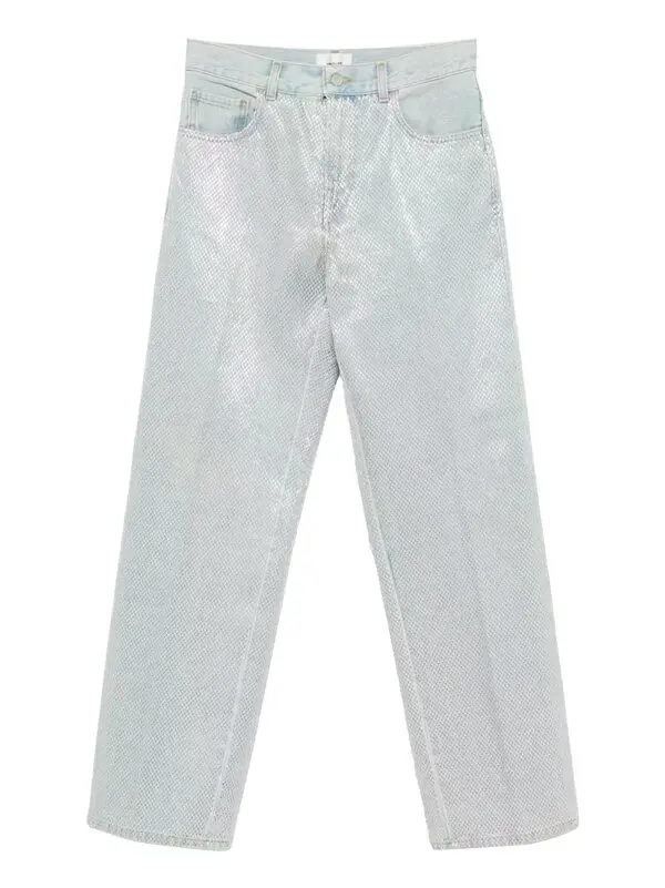 HAIKURE Sequin-embellished Straight-leg Trousers - L0904 Light Blue