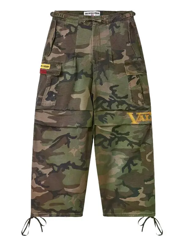 VALE Camouflage Cargo Trousers - Green