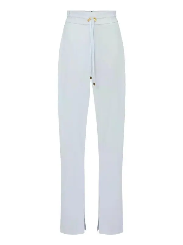 Elisabetta Franchi Drawstring Slit Trousers - Blue
