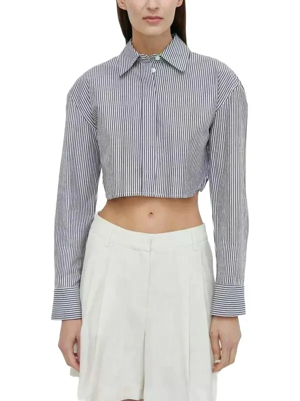 Day Birger Et Mikkelsen Striped Cropped Shirt - Blue