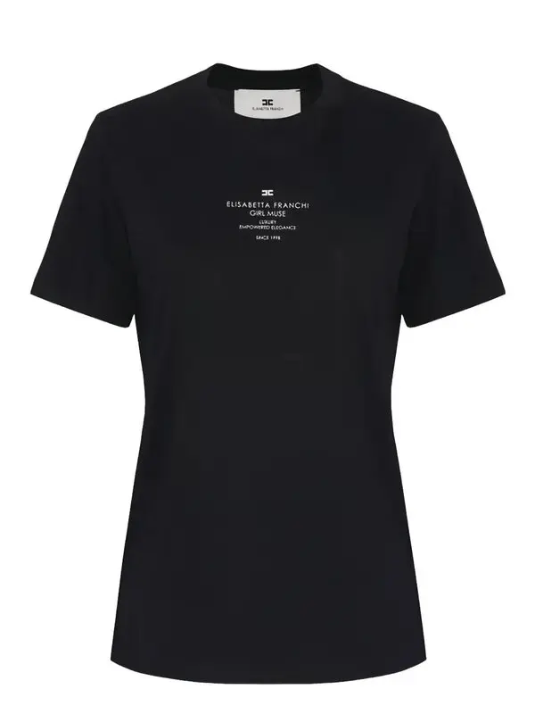 Elisabetta Franchi Short-sleeve Print T-shirt - Black