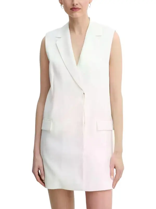 Day Birger Et Mikkelsen Notched-lapel Sleeveless Dress - White