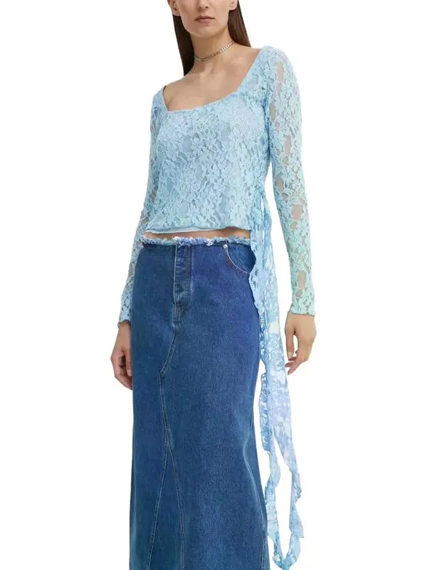 RÉSUMÉ Lace Tie Top - Blue