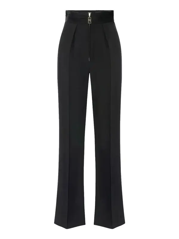 Elisabetta Franchi Pleated Palazzo Pants - Black