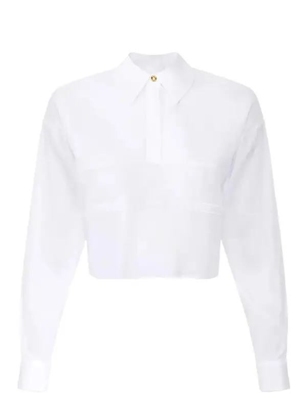 Elisabetta Franchi Logo-patch Cotton Shirt - White