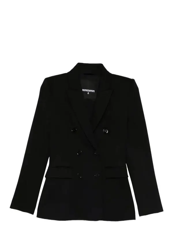 Patrizia Pepe Double-breasted Blazer - Black