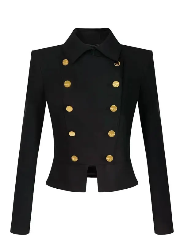Elisabetta Franchi Peplum Criss-cross Jacket - Black