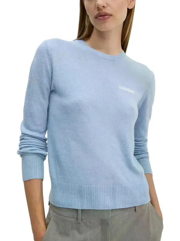 Day Birger Et Mikkelsen Logo-intarsia Sweater - Blue