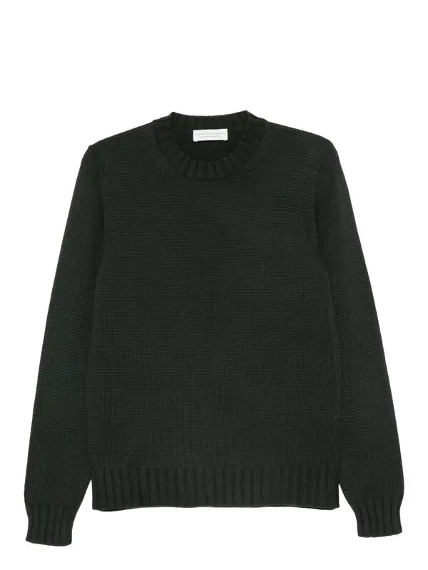 FILIPPO DE LAURENTIIS Merino Wool Crew-neck Sweater - Green
