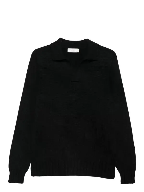 FILIPPO DE LAURENTIIS Polo-collar Sweater - Black