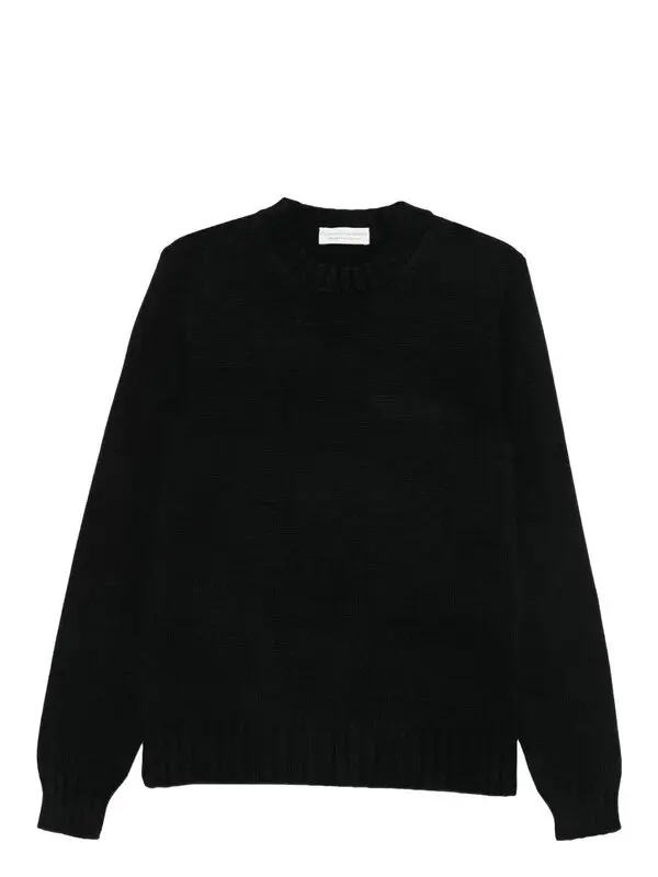 FILIPPO DE LAURENTIIS Crew-neck Ribbed Sweater - Black