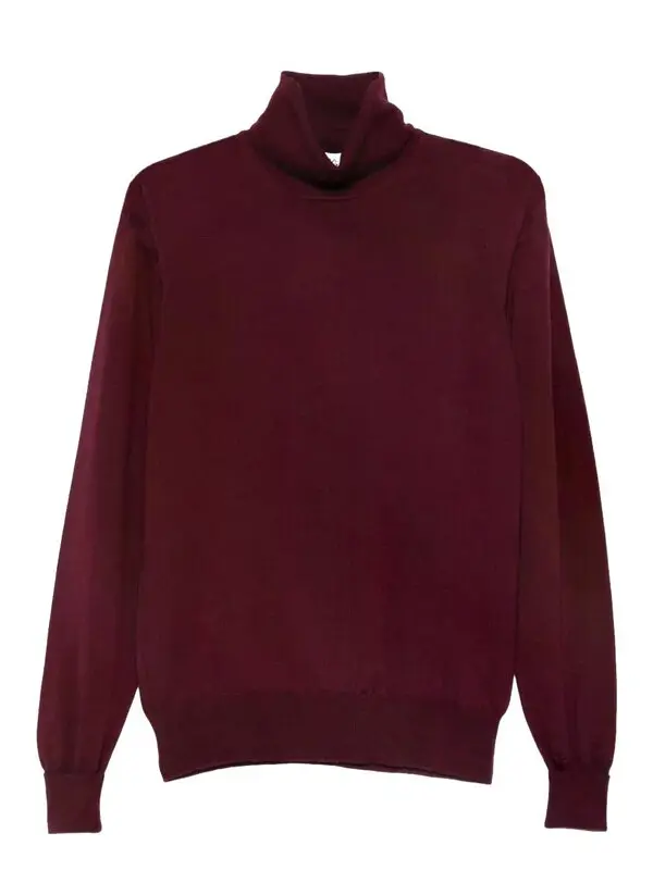 Alpha Studio Roll-neck Sweater - Red