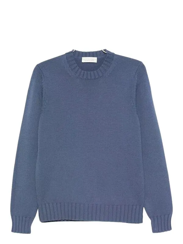 FILIPPO DE LAURENTIIS Crew-neck Merino Wool Sweater - Blue