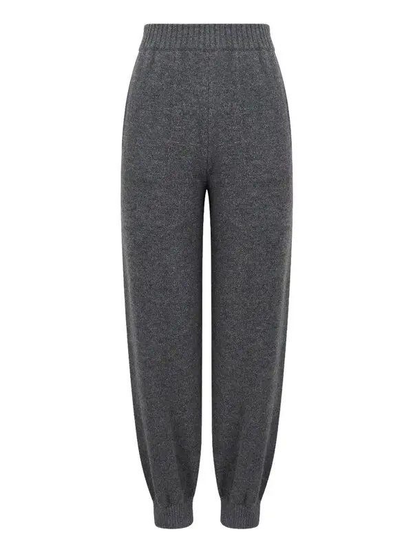 MSGM Elasticated-waist Wool Track Pants - Grey