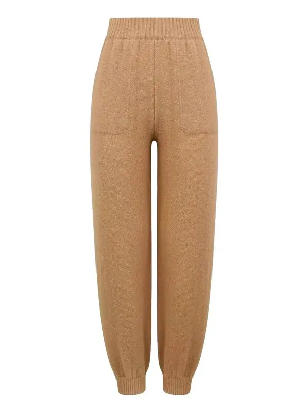 MSGM Ribbed Wool Track Pants - Neutrals