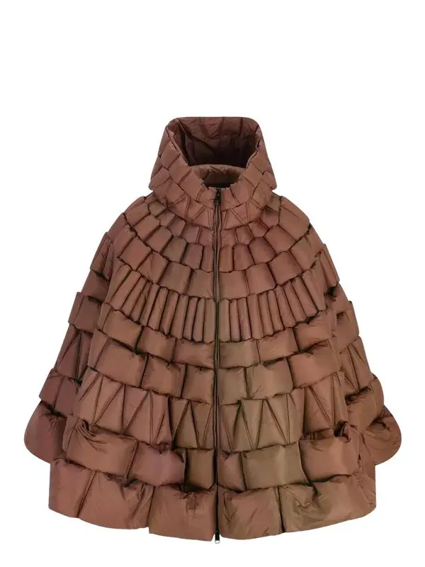 RAXXY Hooded Quilted Jacket - Brown