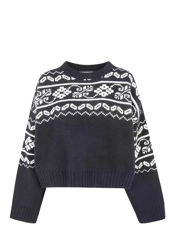 RÓHE Fair Isle Sweater - Black