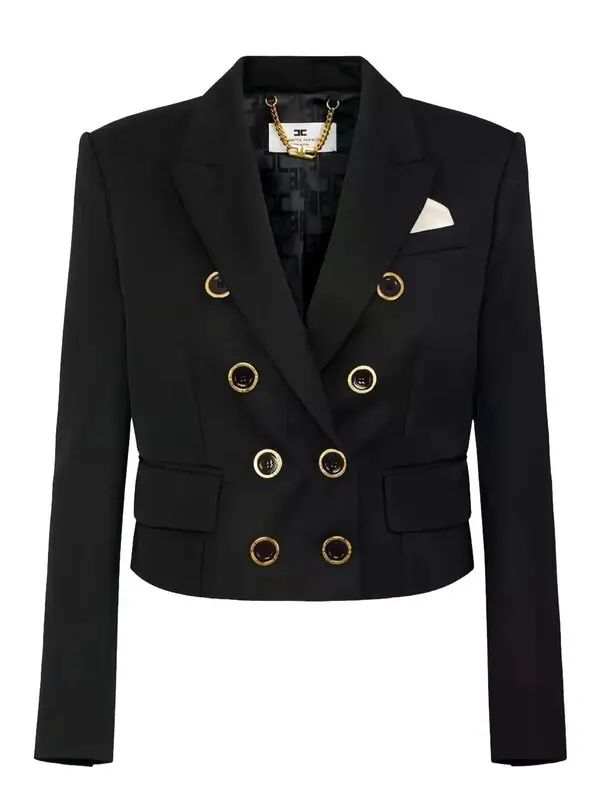 Elisabetta Franchi Peak-lapel Blazer - Black