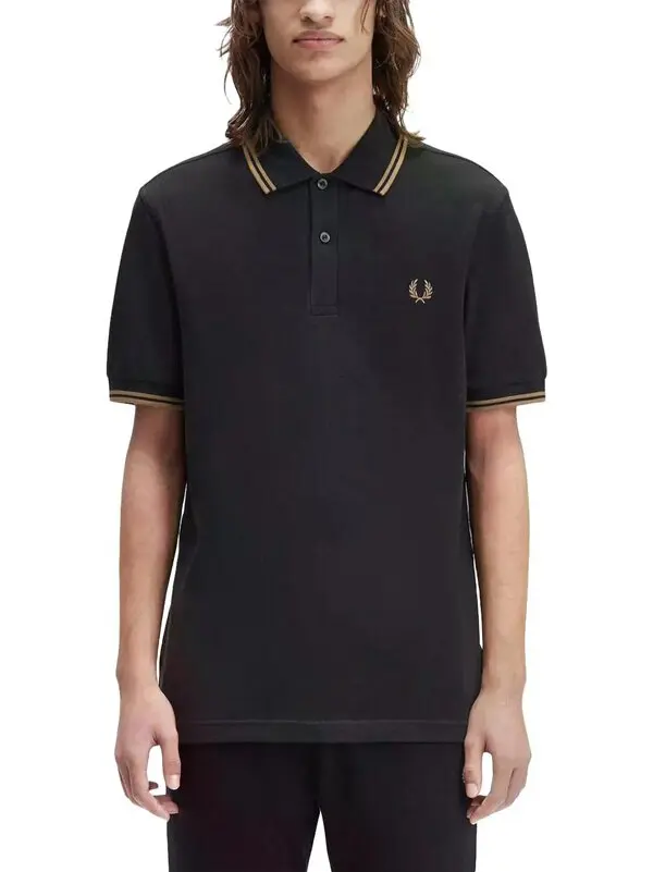 Fred Perry Logo-detail Polo Shirt - Black