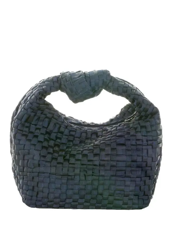 Maria La Rosa Mini Datolite Woven-texture Shoulder Bag - Blue