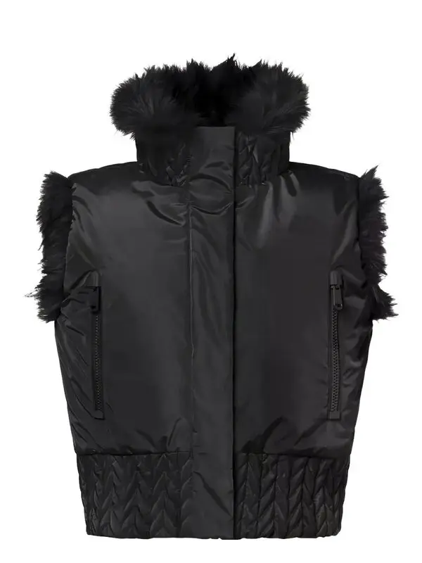 Goldbergh Yara Reversible Faux-fur Hooded Gilet - Black