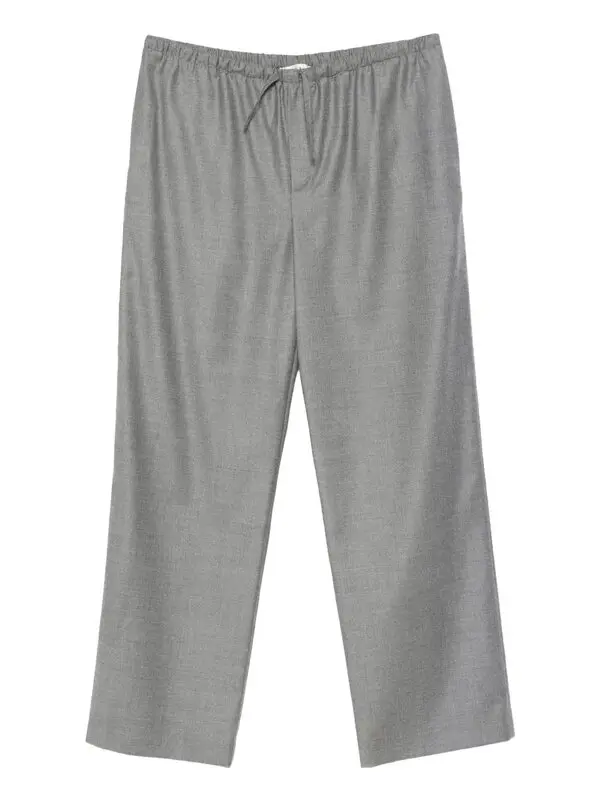 THE ROW Wool Straight-leg Trousers - Grey