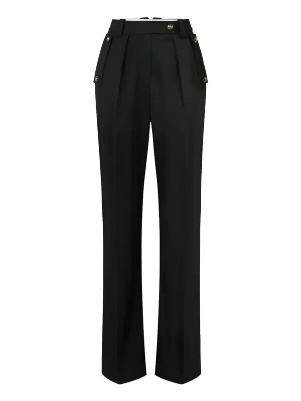 Elisabetta Franchi Button-detail Palazzo Trousers - Black