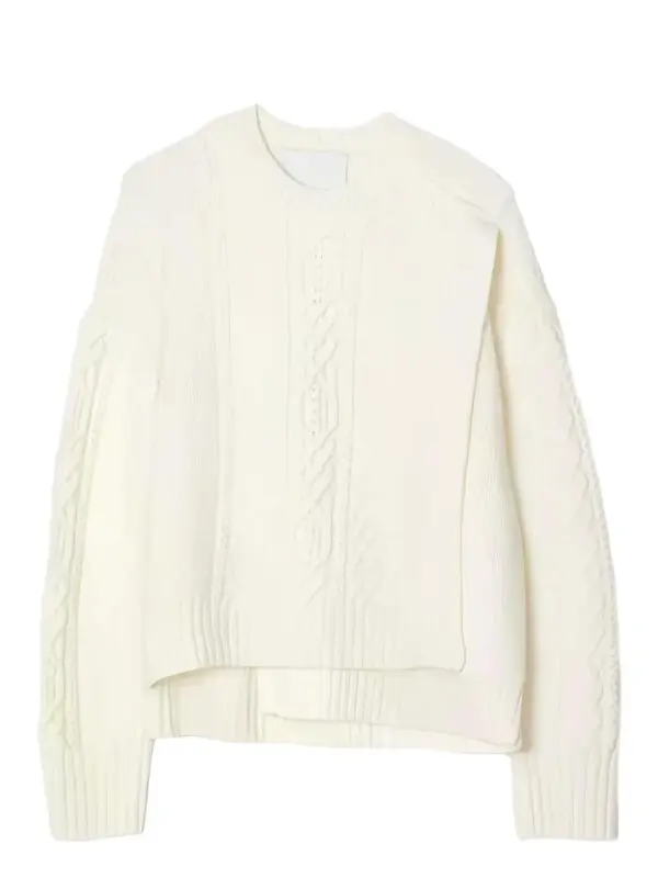 3.1 Phillip Lim Cable-knit Panelled Sweater - Neutrals