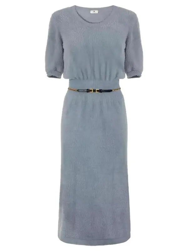 Elisabetta Franchi Knitted Midi Dress - Blue