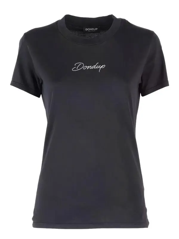 DONDUP Embroidered-logo Crew-neck T-shirt - Blue