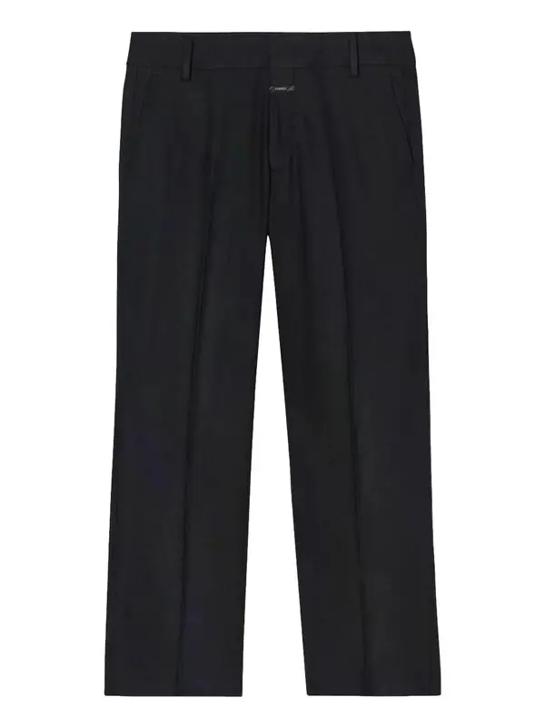Closed Pleated Tailored Trousers - Black